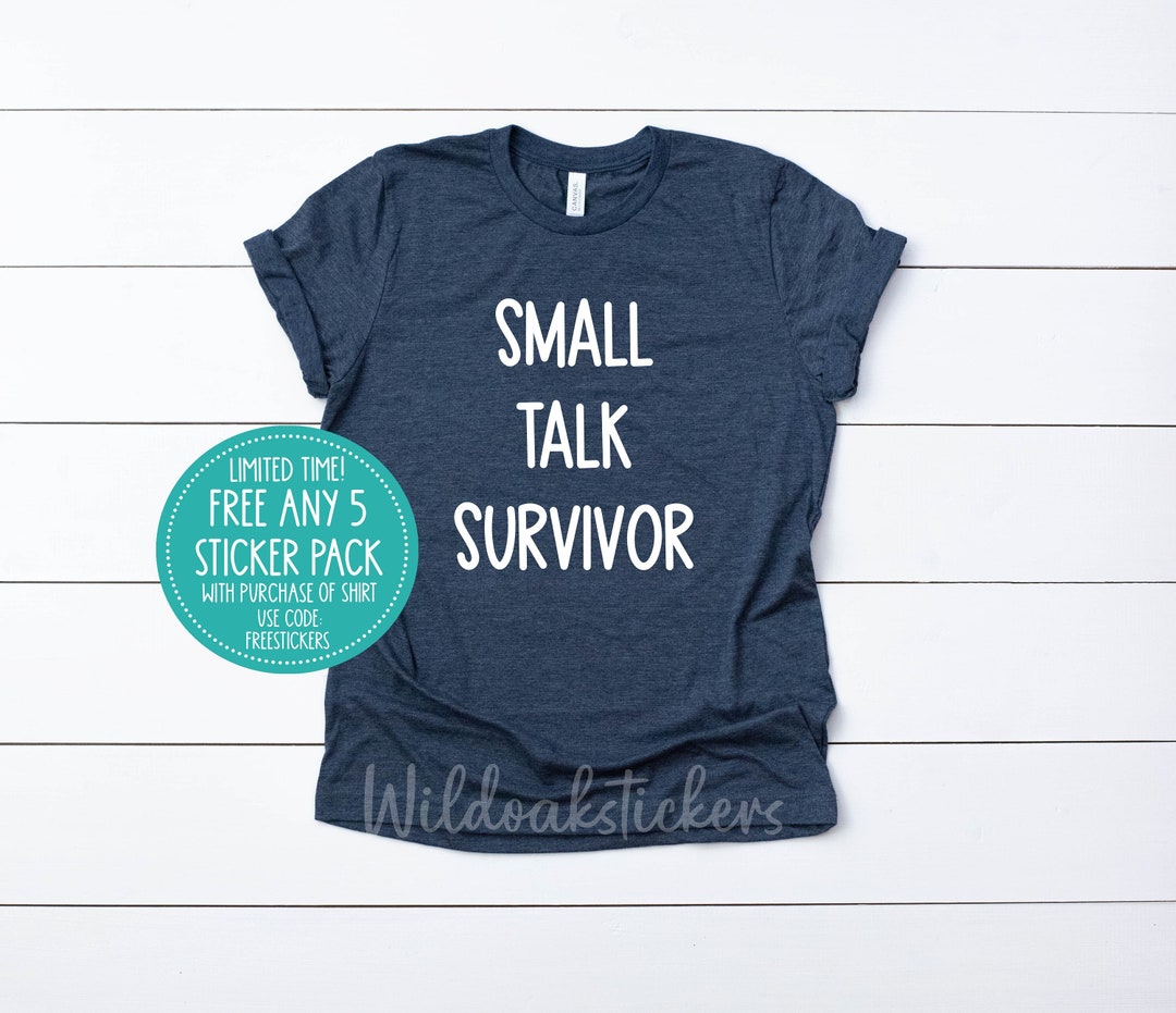 Small Talk Sarcastic Shirt, Introvert Shirt Custom Funny Shirt, Custom ...