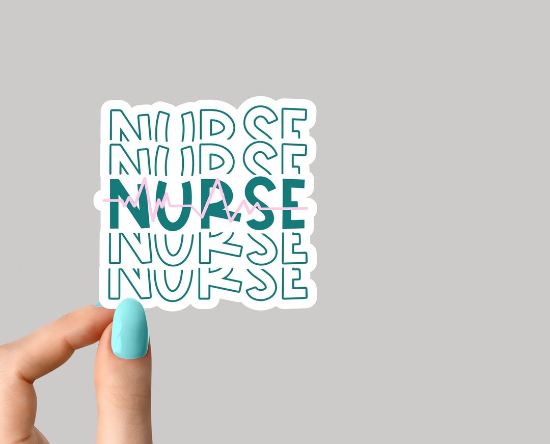 Nurse Heartbeat Sticker, Nursing Sticker, Nurse Stickers Laptop Decals ...