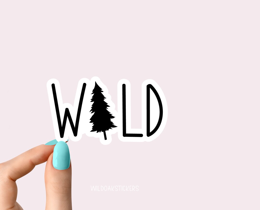 Wild Tree Stickers, Nature Funny Stickers, Wild Outdoors Laptop ...