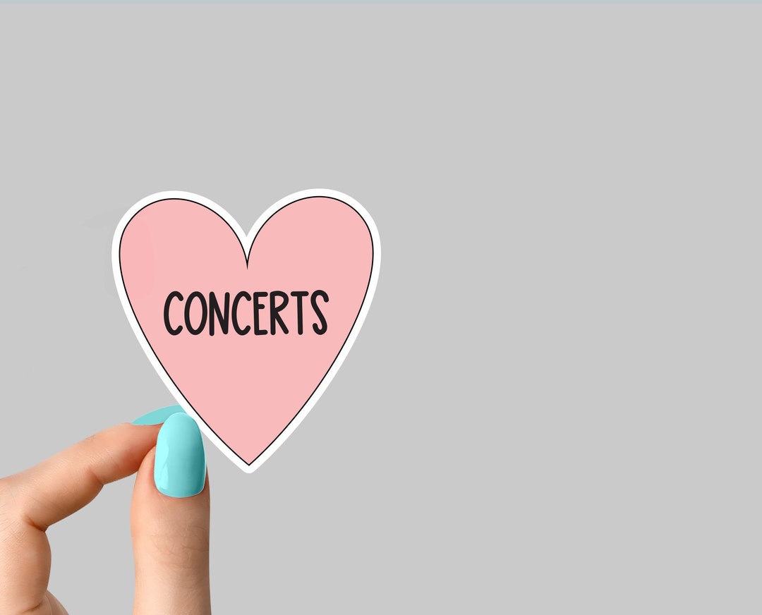 Pink Heart Concerts Stickers, Funny Concert Stickers, Laptop Decals ...