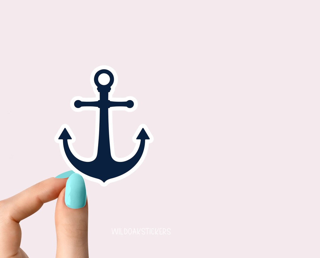 Navy Blue Anchor Stickers, Anchor Stickers for Laptop Tumblers Water ...