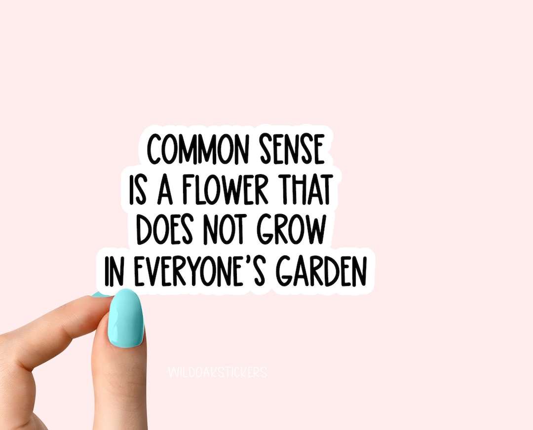 Common Sense Joke Sticker, Funny Sticker, Common Sense Laptop Decals ...