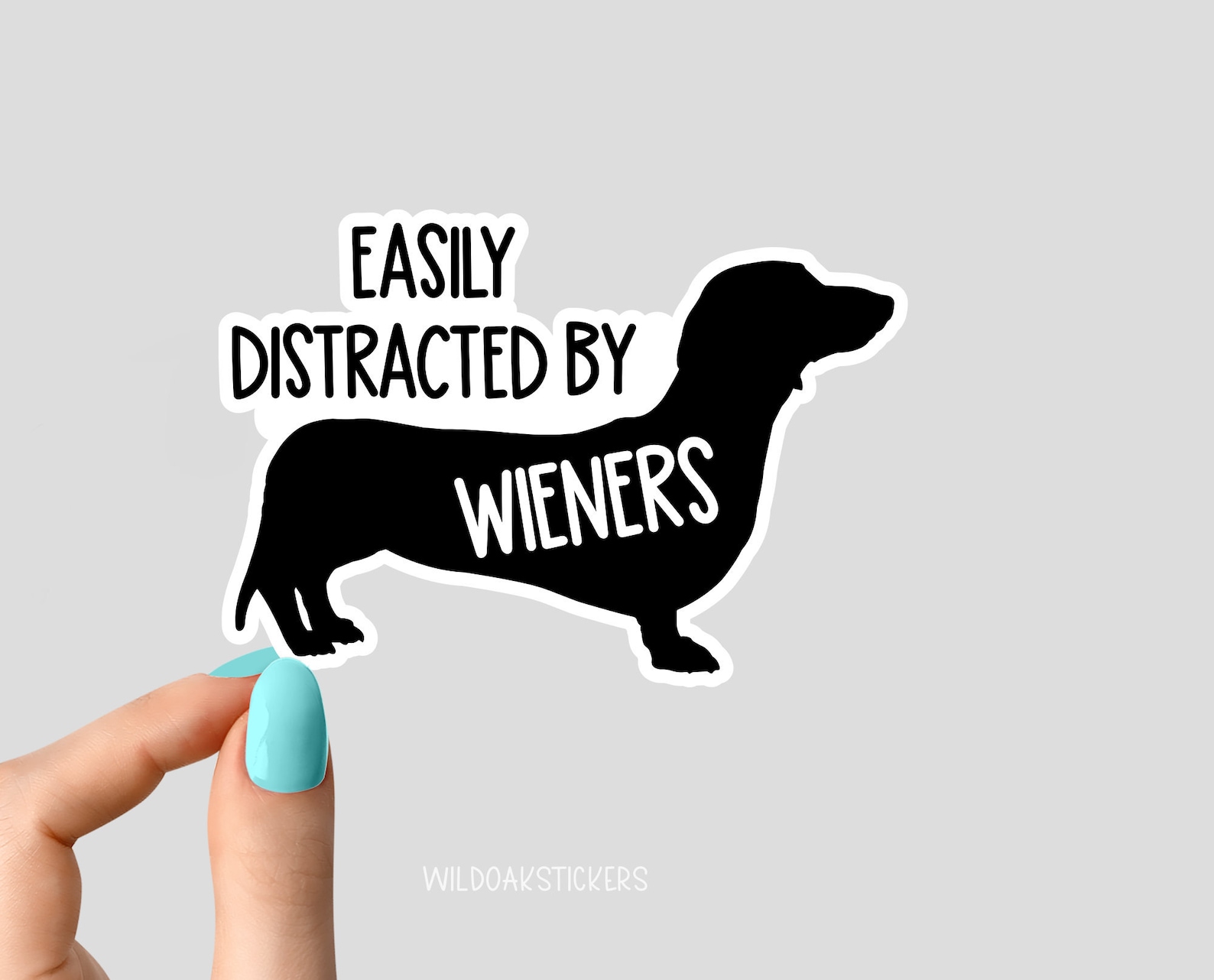 Easily Distracted by Weiners Sticker Dog Laptop Decals, Weiner Dog ...
