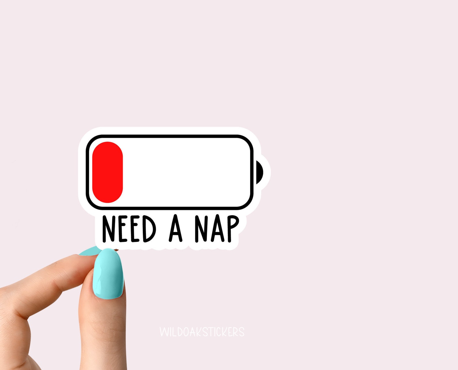 Need a Nap Battery Sticker Funny Battery Stickers Funny Nap - Etsy