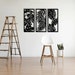 Metal Leaf Wall Art, Metal Poster, Stainless Steel Wall Poster, 3 Metal ...