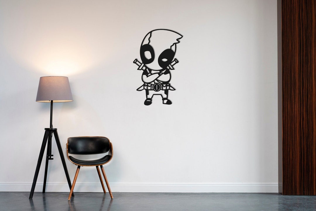 Modern Superhero Wall Art - Stylish Metal Silhouette Poster for Comic ...