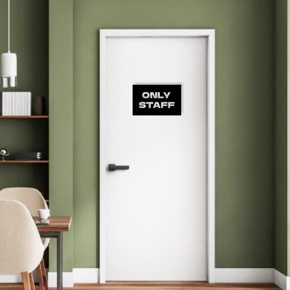 Staff Only Door Poster, Wall Stainless Steel Poster, Staff Only Table ...