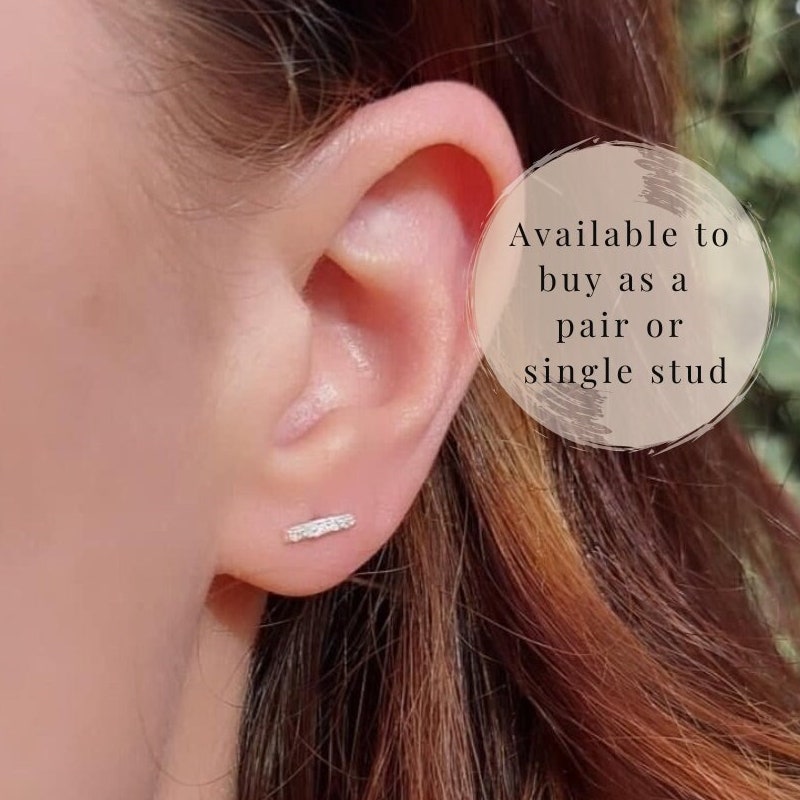 Silver Bar Earrings - Etsy