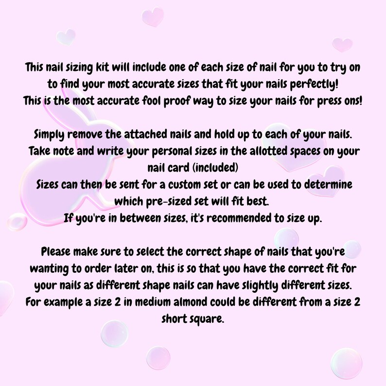 Nail Sizing Kit - Etsy