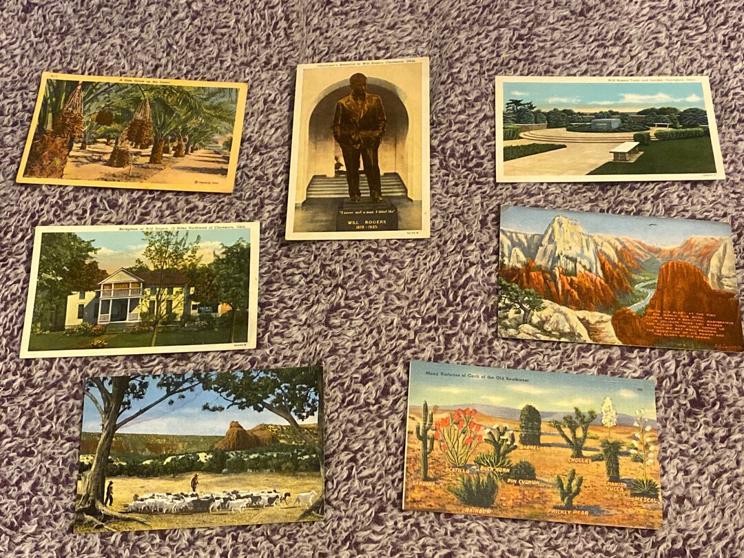 Set of 7 UNUSED Vintage Postcards - Etsy