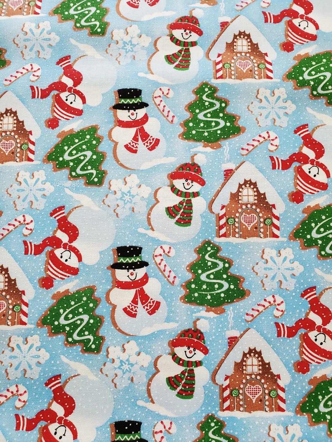 Happy Christmas Cookie. Cotton Fabric by Fabric Traditions. Festive ...
