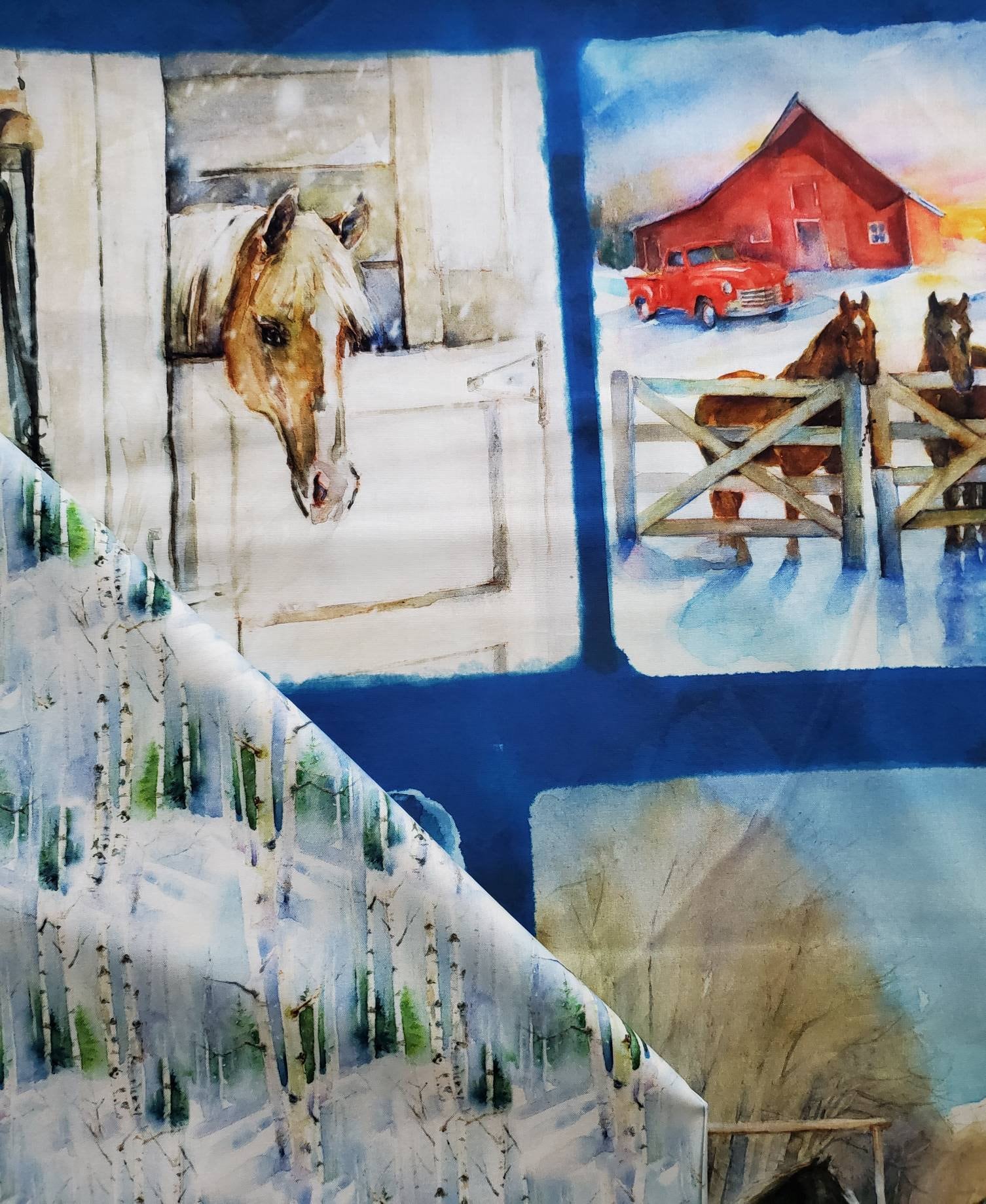 Snowfall on the Range Cotton Fabric by John Richard Keeling - Etsy