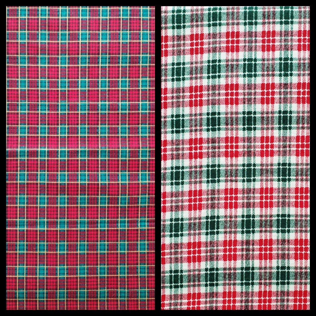 Christmas Checks. Cotton Fabric by Fabric Traditions and Springs ...