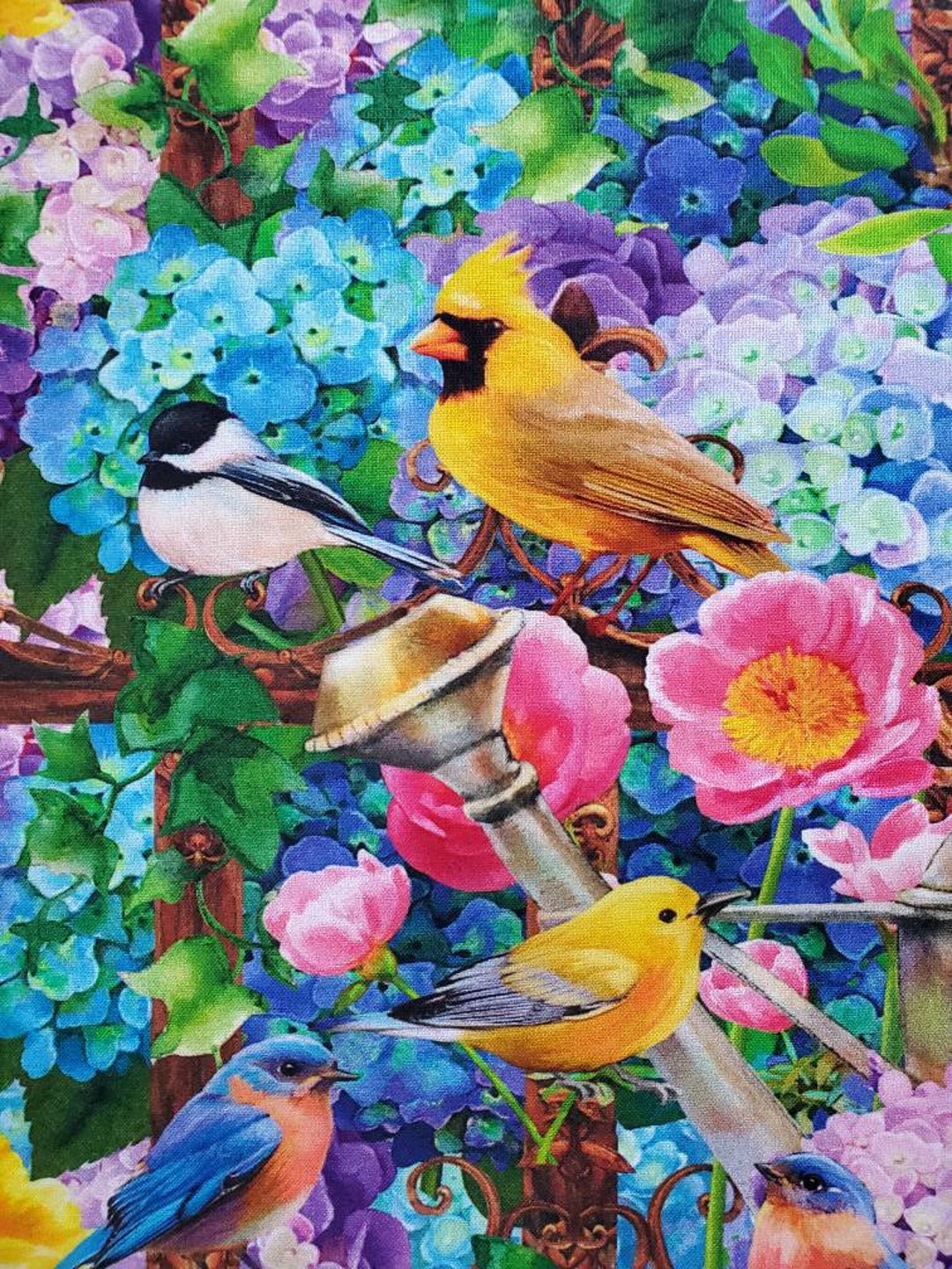 Hydrangea Garden by Janie Lee Designs for Studioe, Cotton Fabric ...