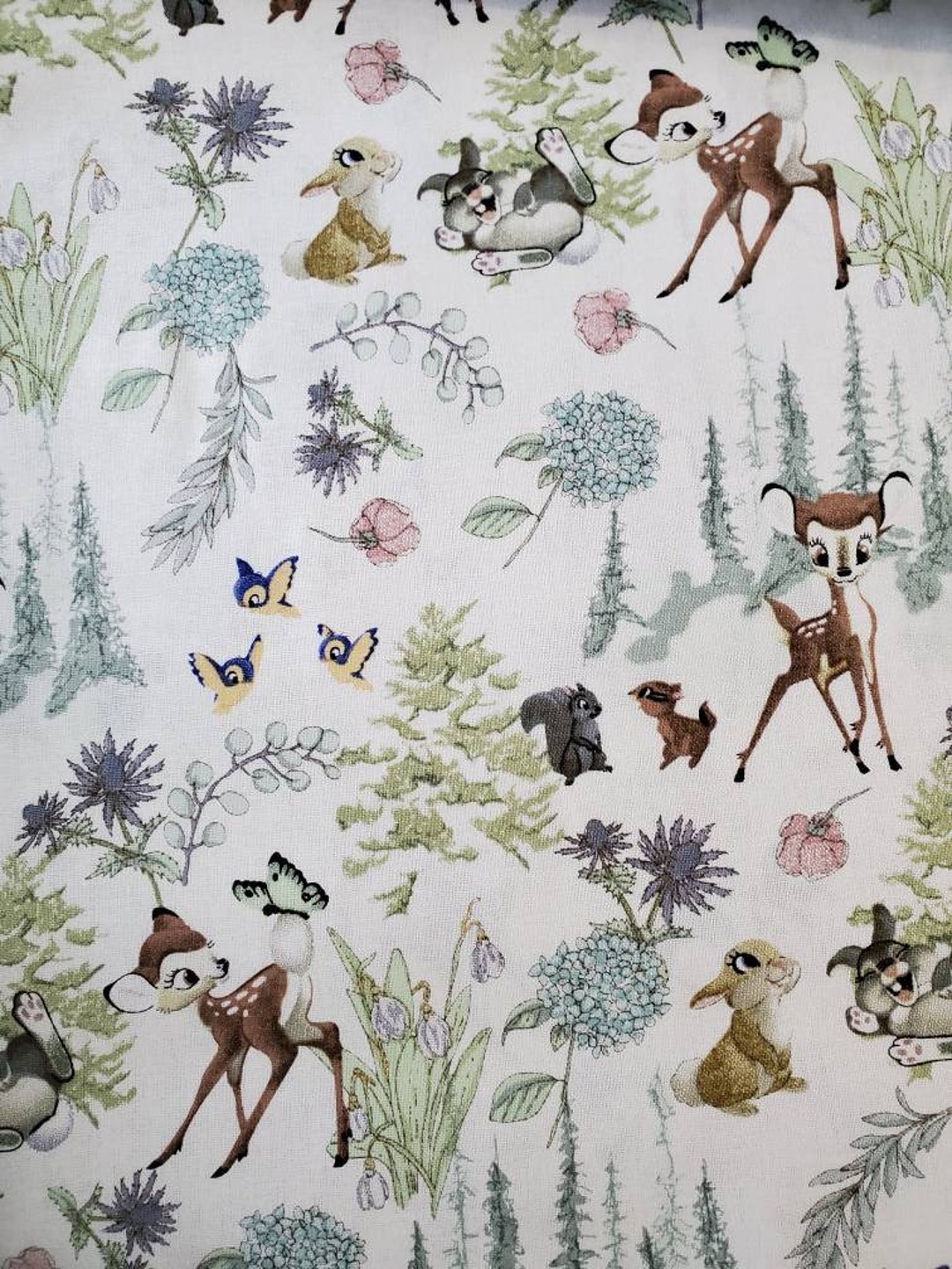 Bambi and Friends Cotton Fabric by Springs Creative. Bambi, Thumper ...