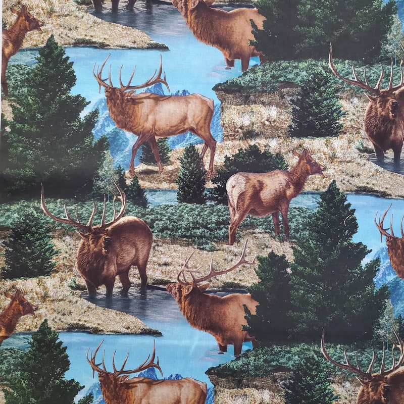 Elk Fabric - Etsy