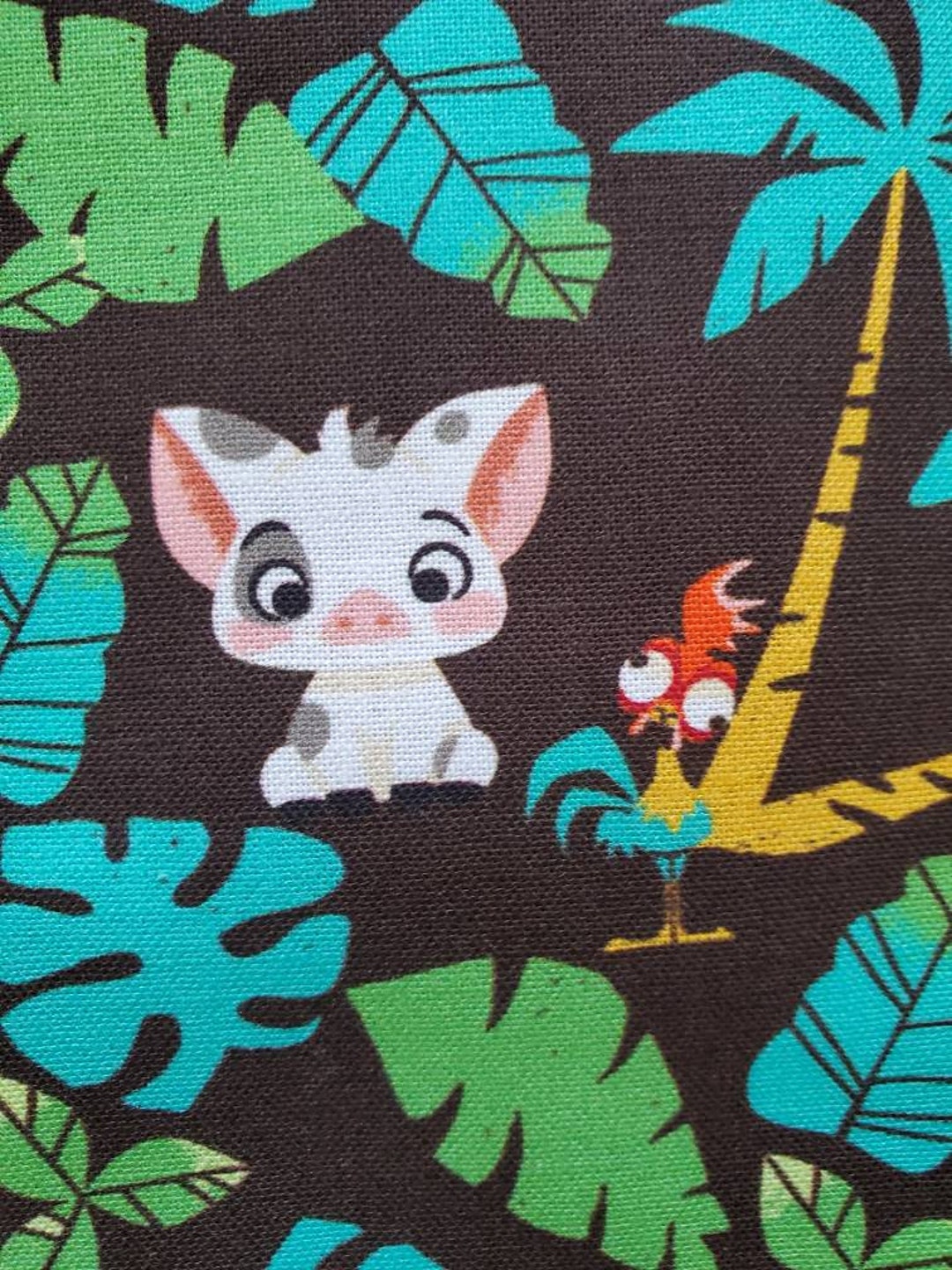 Pua and Hei Hei. Cotton Fabric by Camelot Fabrics for Disney. Pua, Hei ...