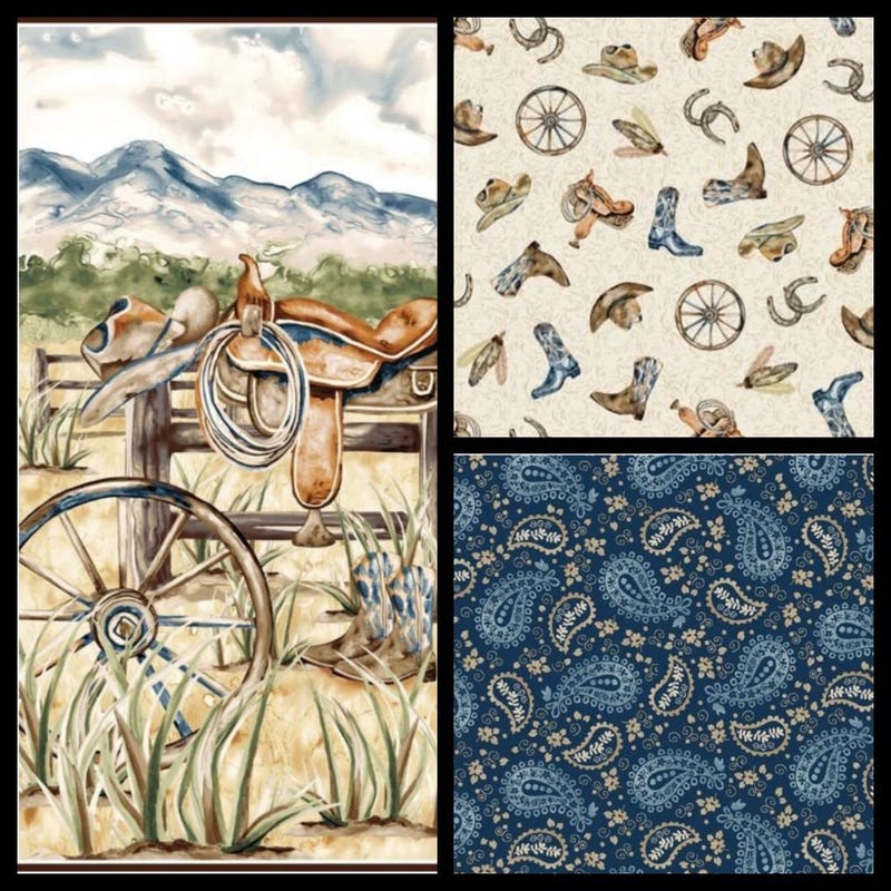 Western Fabric Panels - Etsy
