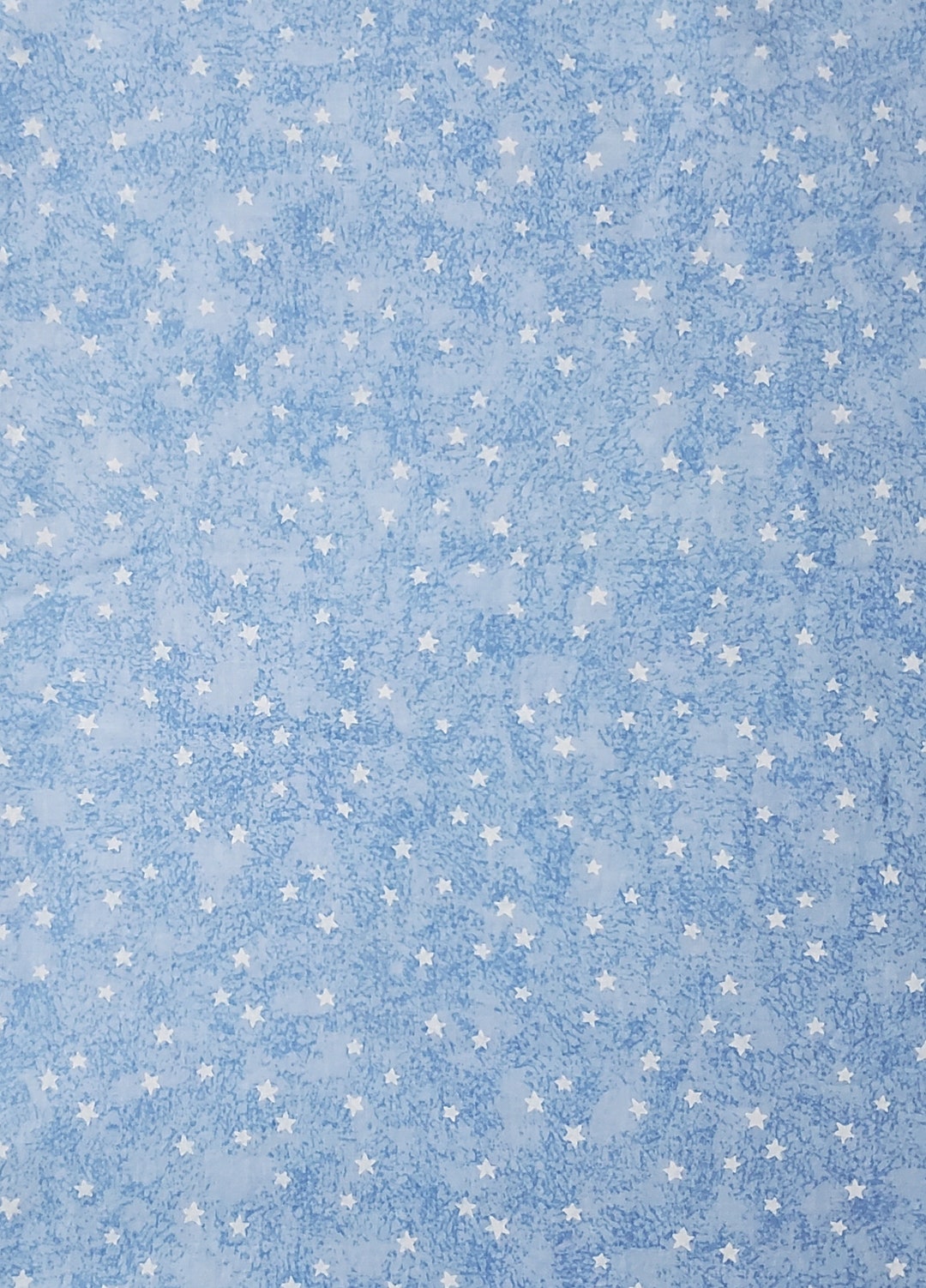 Petite Stars. Cotton Fabric by Fabric Traditions. White Stars on a ...