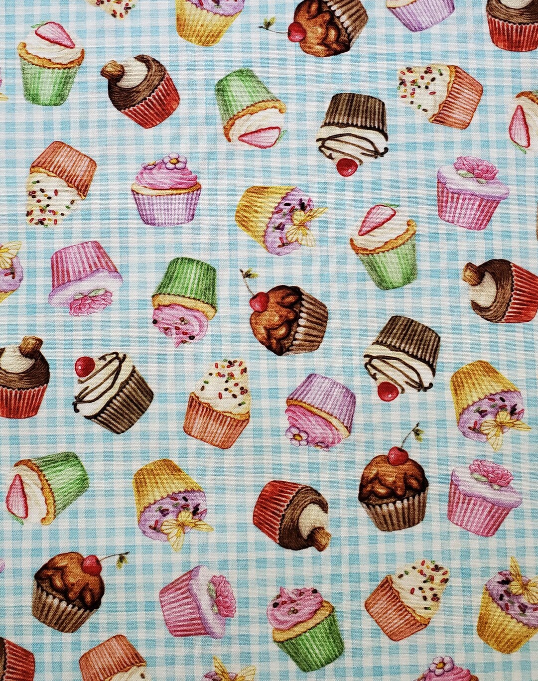 Delicious Cupcake. Cotton Fabric by Michael Miller. Fancy Decorated ...