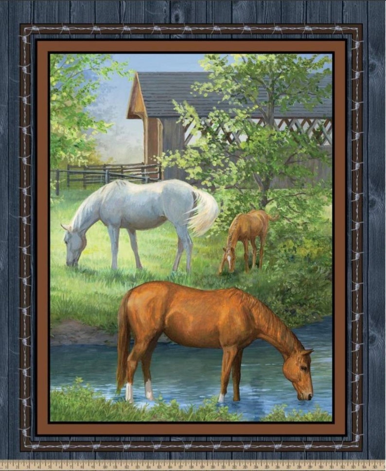 Sweetwater Bridge Cotton Fabric Panel by Persis Clayton Weirs - Etsy