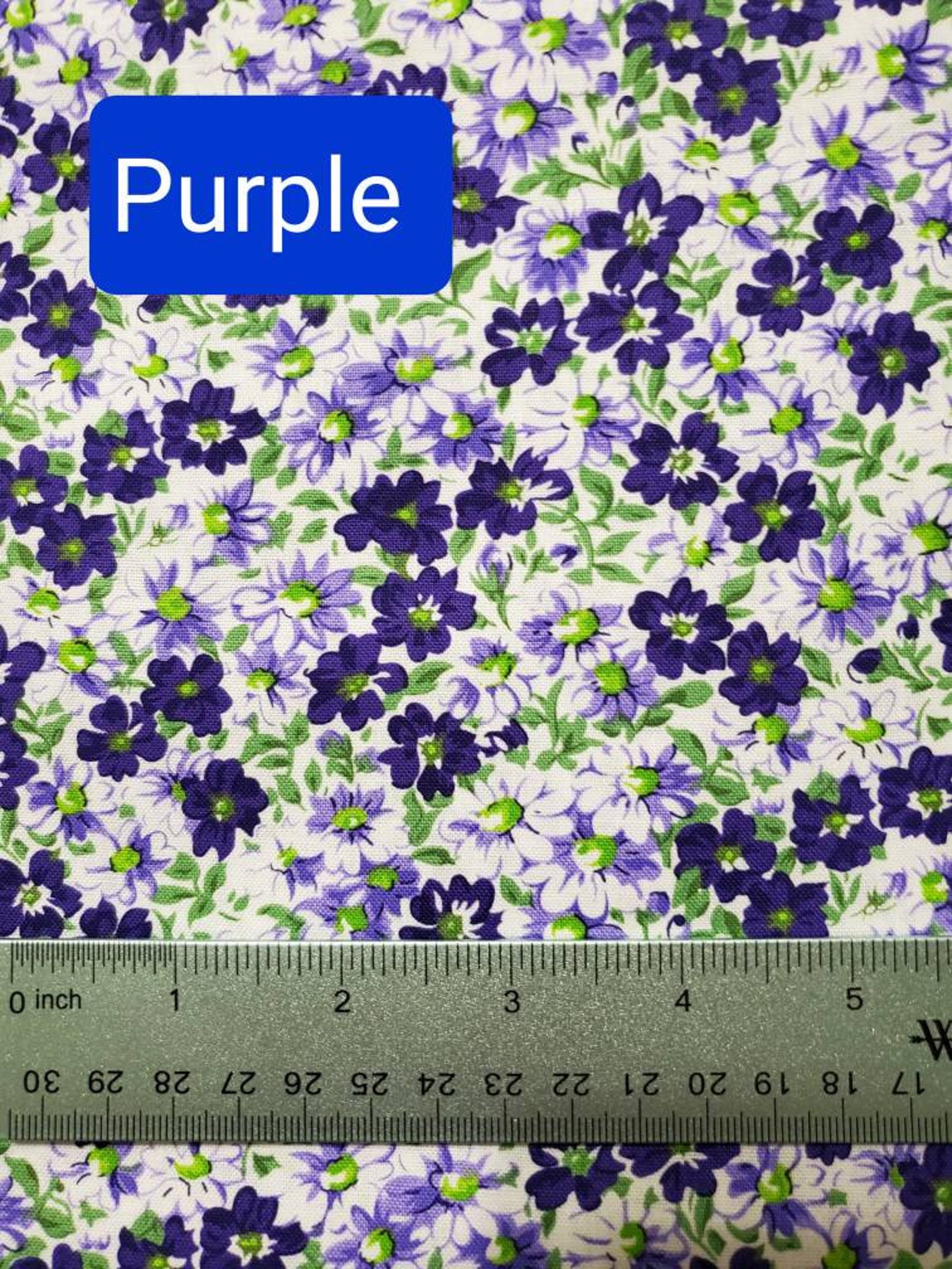 Flower Patch Cotton Fabric. 9 Colors Available. Pinks Blues | Etsy