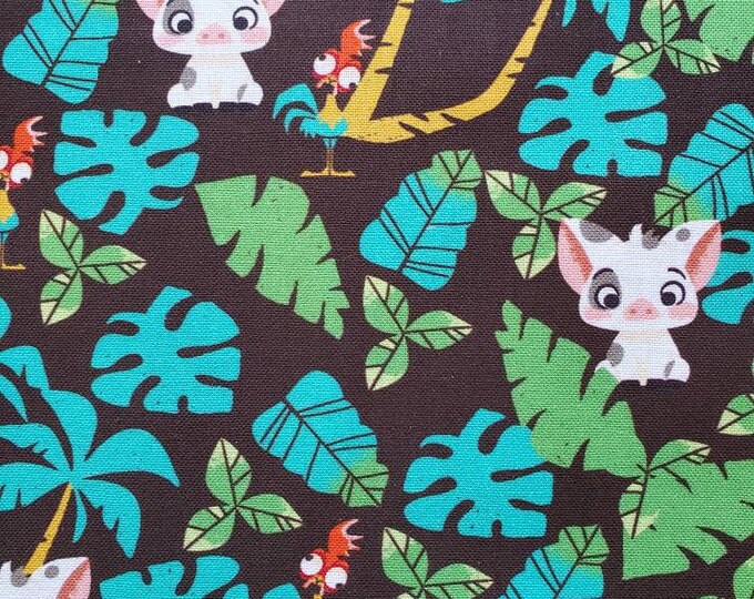 Pua and Hei Hei. Cotton Fabric by Camelot Fabrics for Disney. Pua, Hei ...