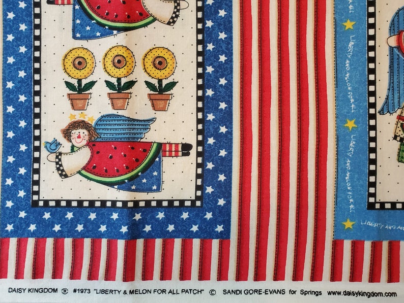 Daisy Kingdom. Liberty & Melon for All. Blocks, Hearts, and Watermelon ...
