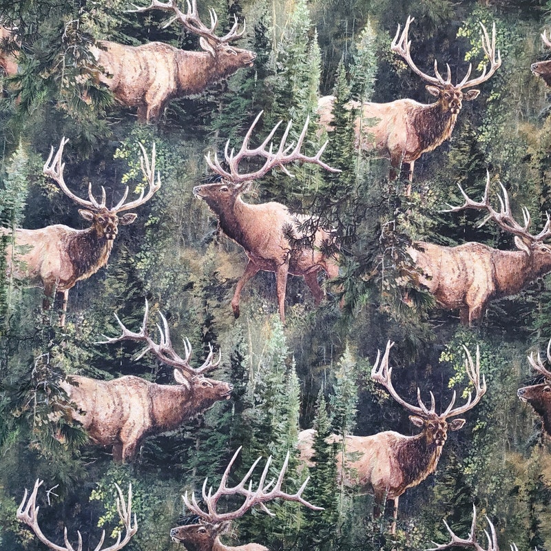 Elk Fabric - Etsy