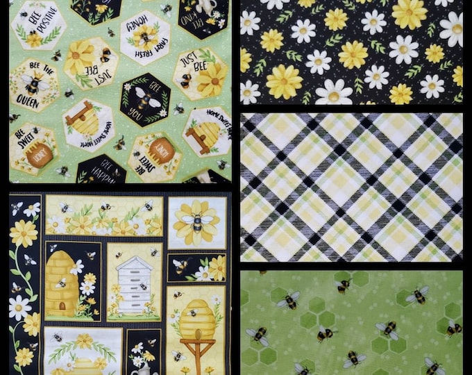 Patchwork Bees and Bee Hives Multi From the Bee You Collection by ...