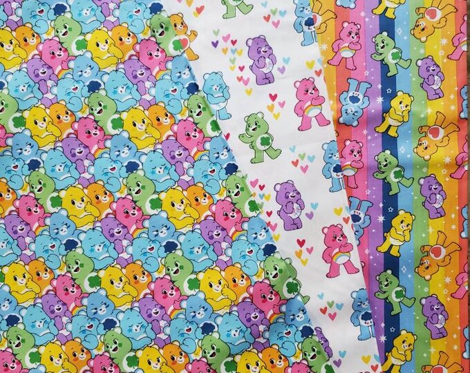 Care Bears Cotton Flannel Panel Fabric Great to Make Rag Quilts - Etsy