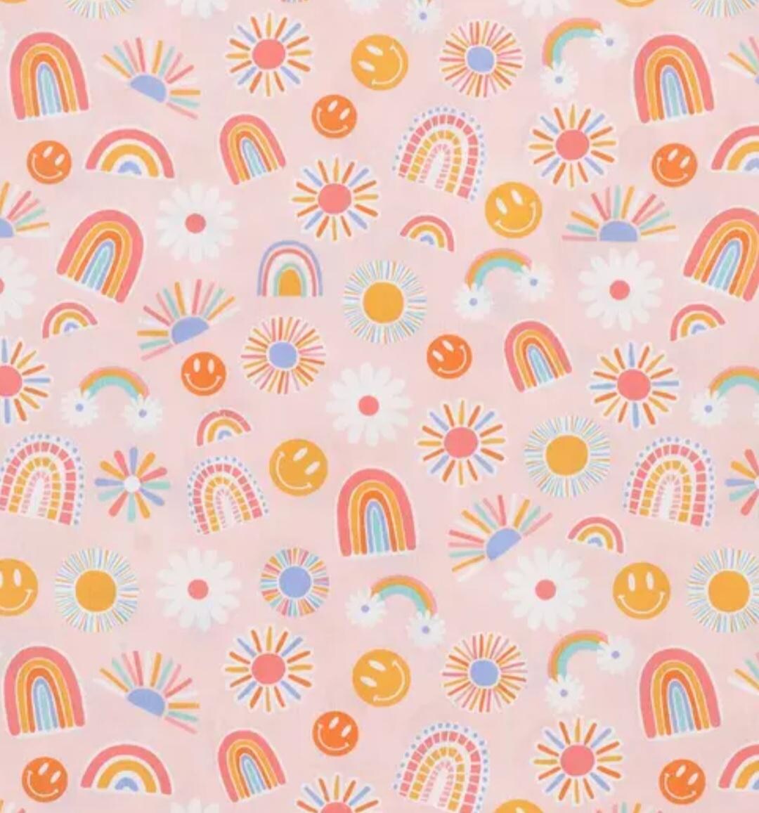 Happy Vibes. Cotton Fabric by Brother Sister Design Studio. Retro ...