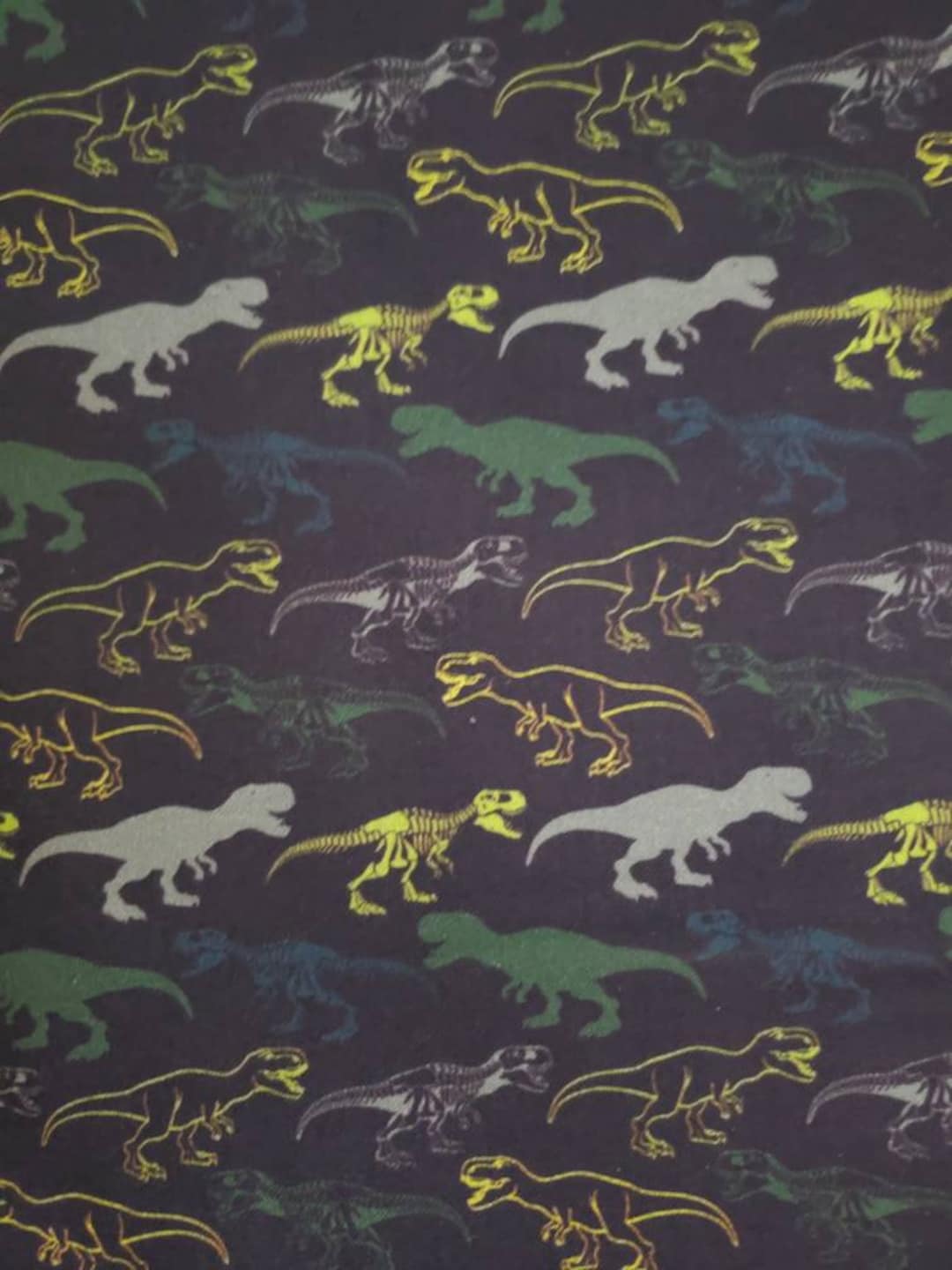 T-REX, Cotton Fabric. T-rex Outlines, Images, Skeletons, and Shadows in ...