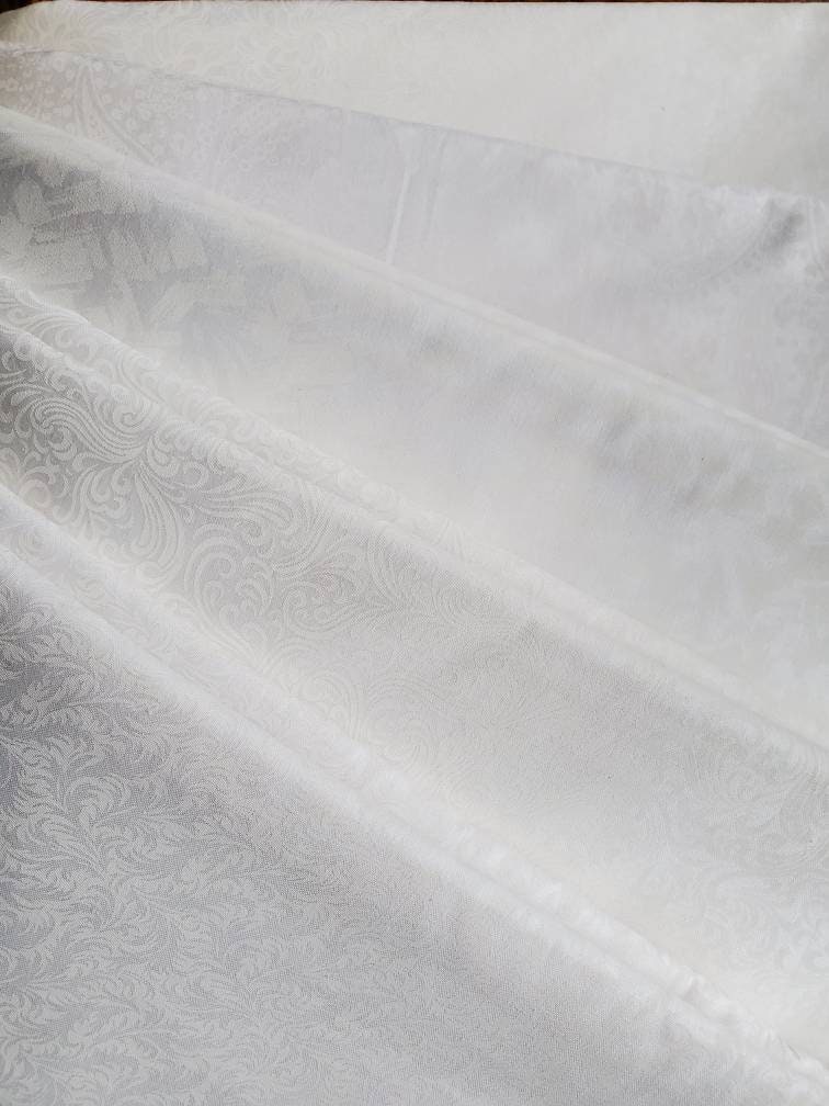 White on White. Quality Cotton Fabric in 5 Beautiful Designs. - Etsy