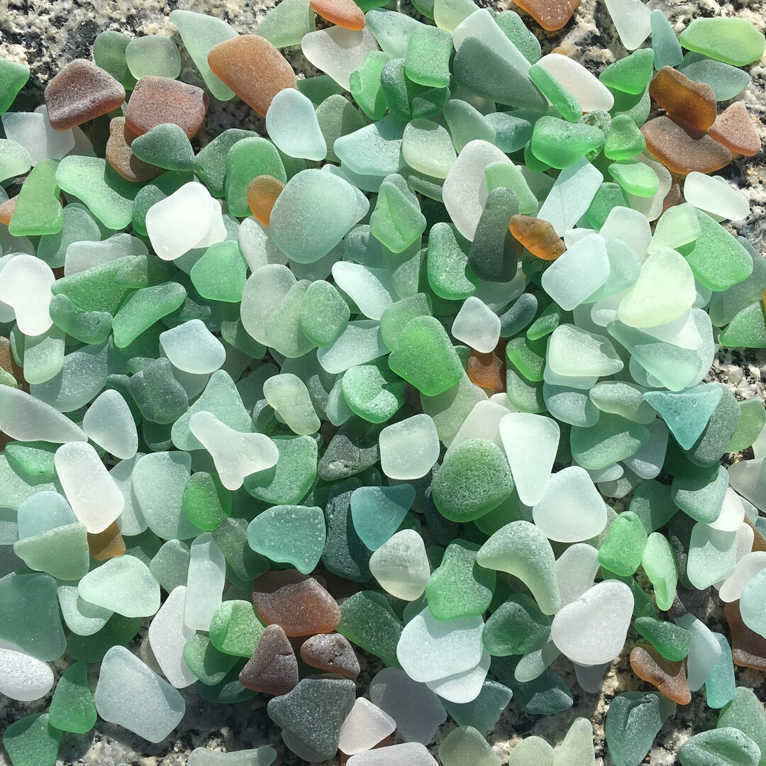 Bulk High Quality Tiny/small Genuine Sea Glass, Mixed Color Bulk, 50 ...