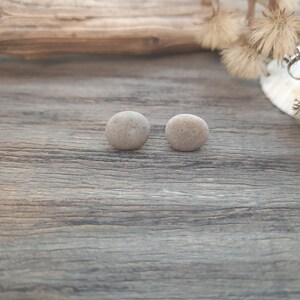 Beach Pebble Stud Earrings, Tiny Beach Pebble Studs, Sterling Silver ...