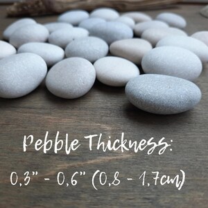 Bulk of 25 Pebbles, Thick Light Gray/beige Beach Stones, Medium 3-4 Cm ...