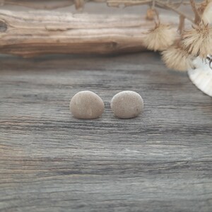 Beach Pebble Stud Earrings, Tiny Beach Pebble Studs, Sterling Silver ...