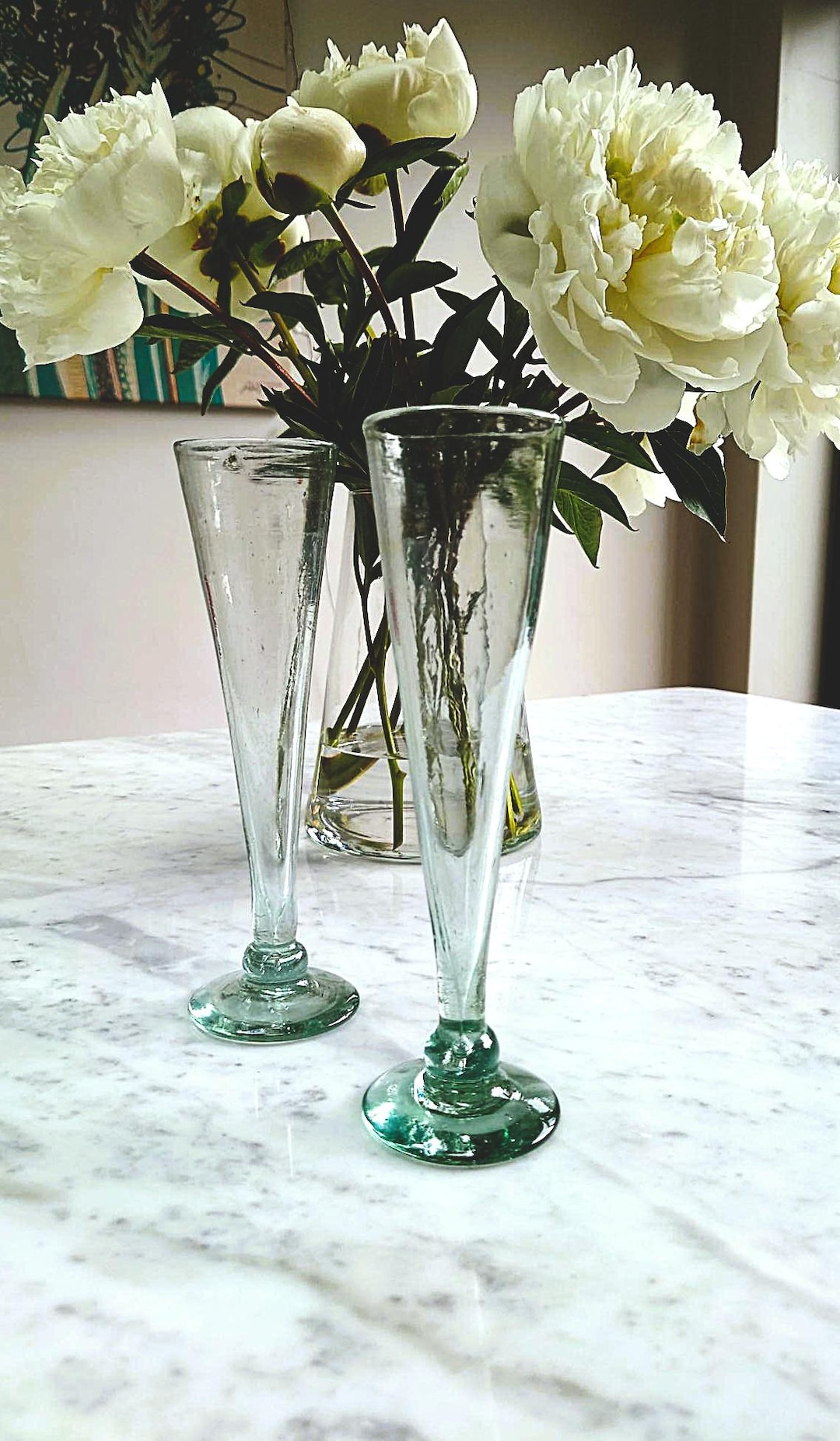Champagne Flute Made From 100% Recycled Glass and Mouth Blown 18-20cm ...