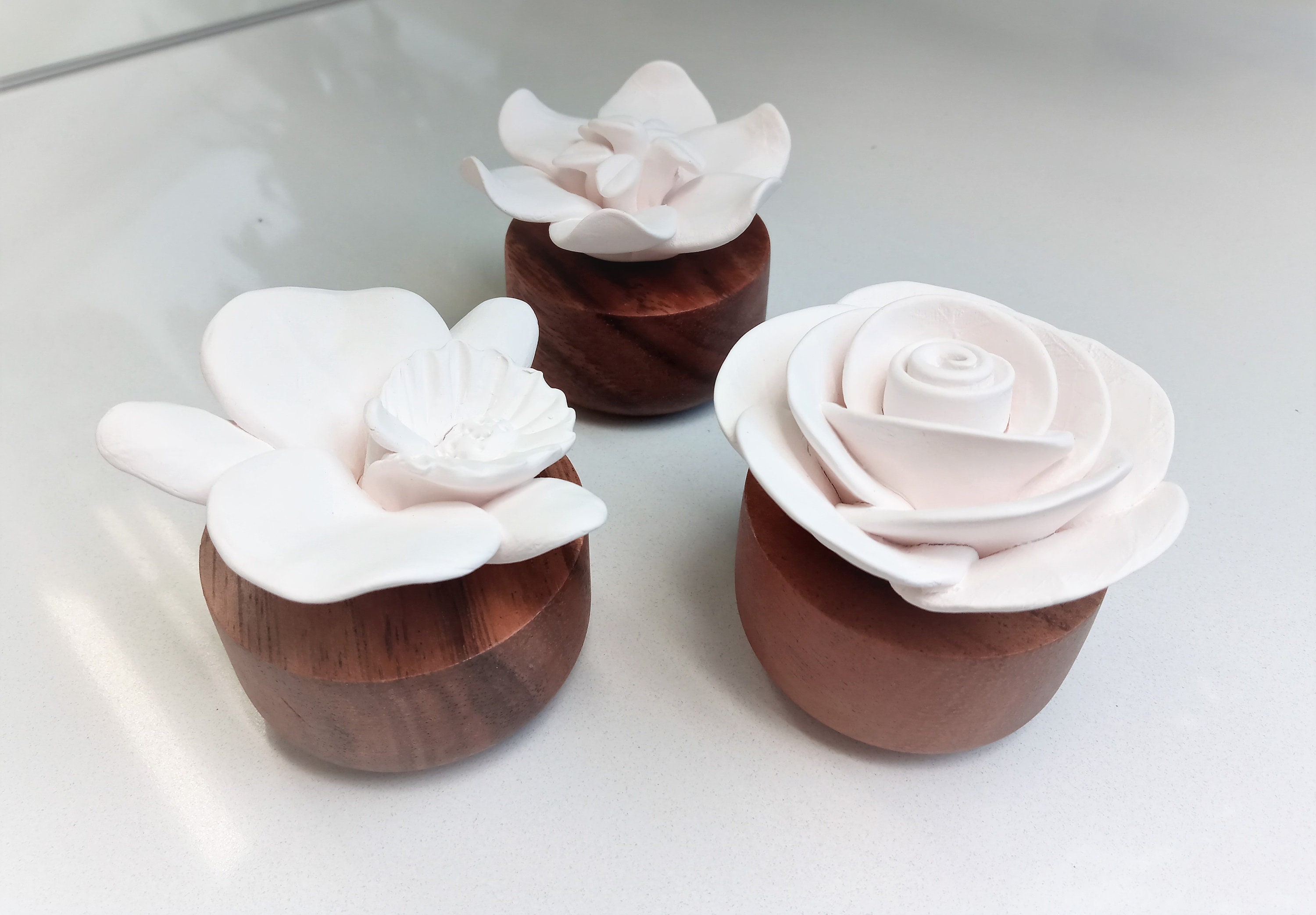 Hand Made Porcelain Flower Diffusers From ANOQ in Three - Etsy