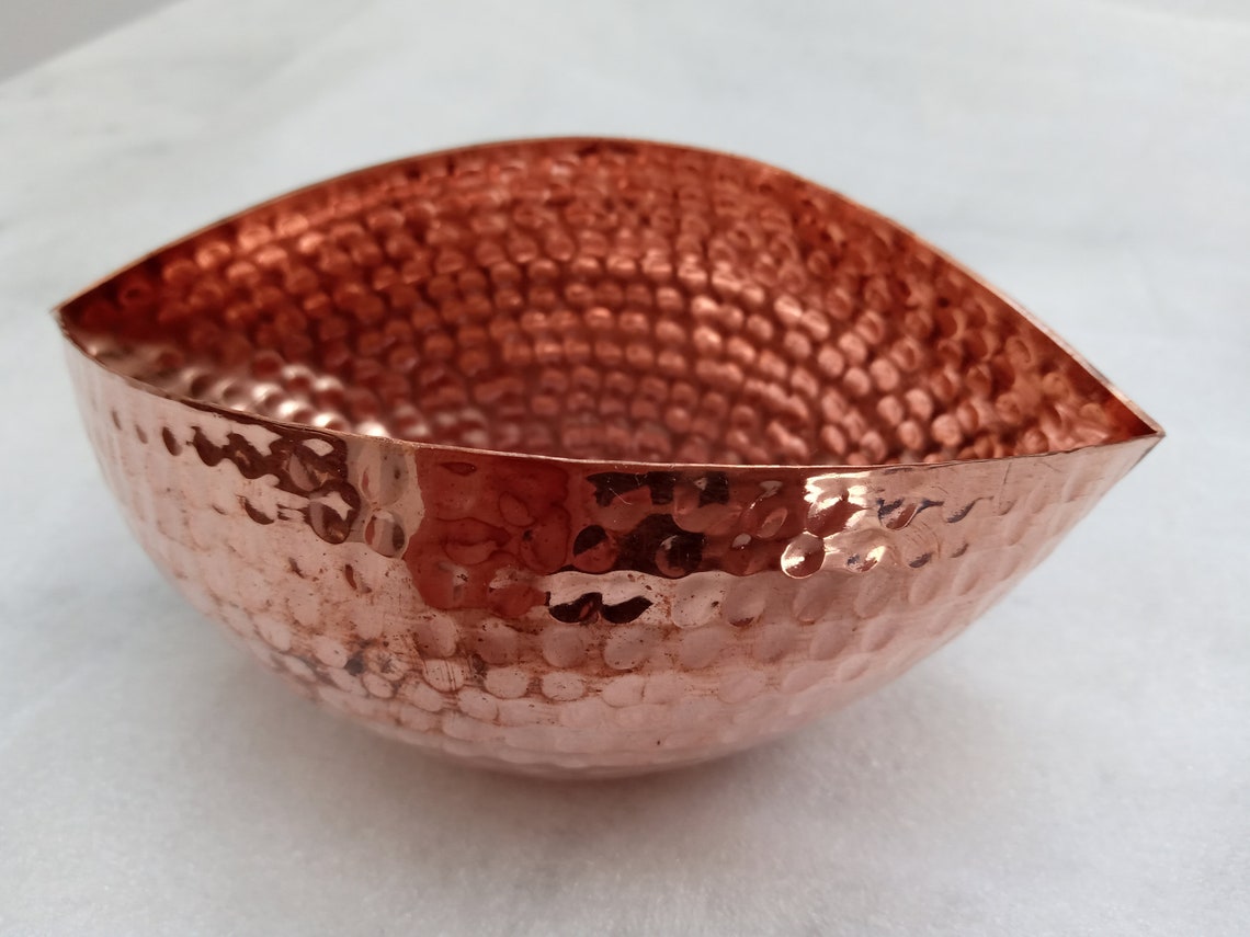 Trinetra copper tea light holder hand hammered copper | Etsy