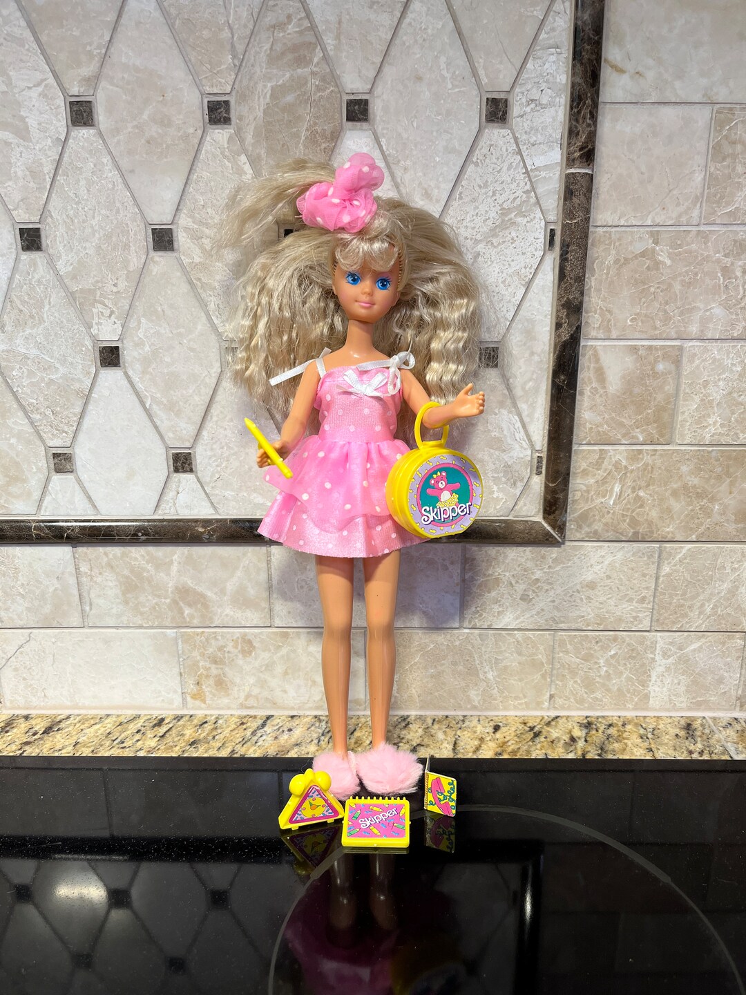 Teen Time SKIPPER Sleep 'N Study Doll Blond Crimped Hair/blue Eyes With ...