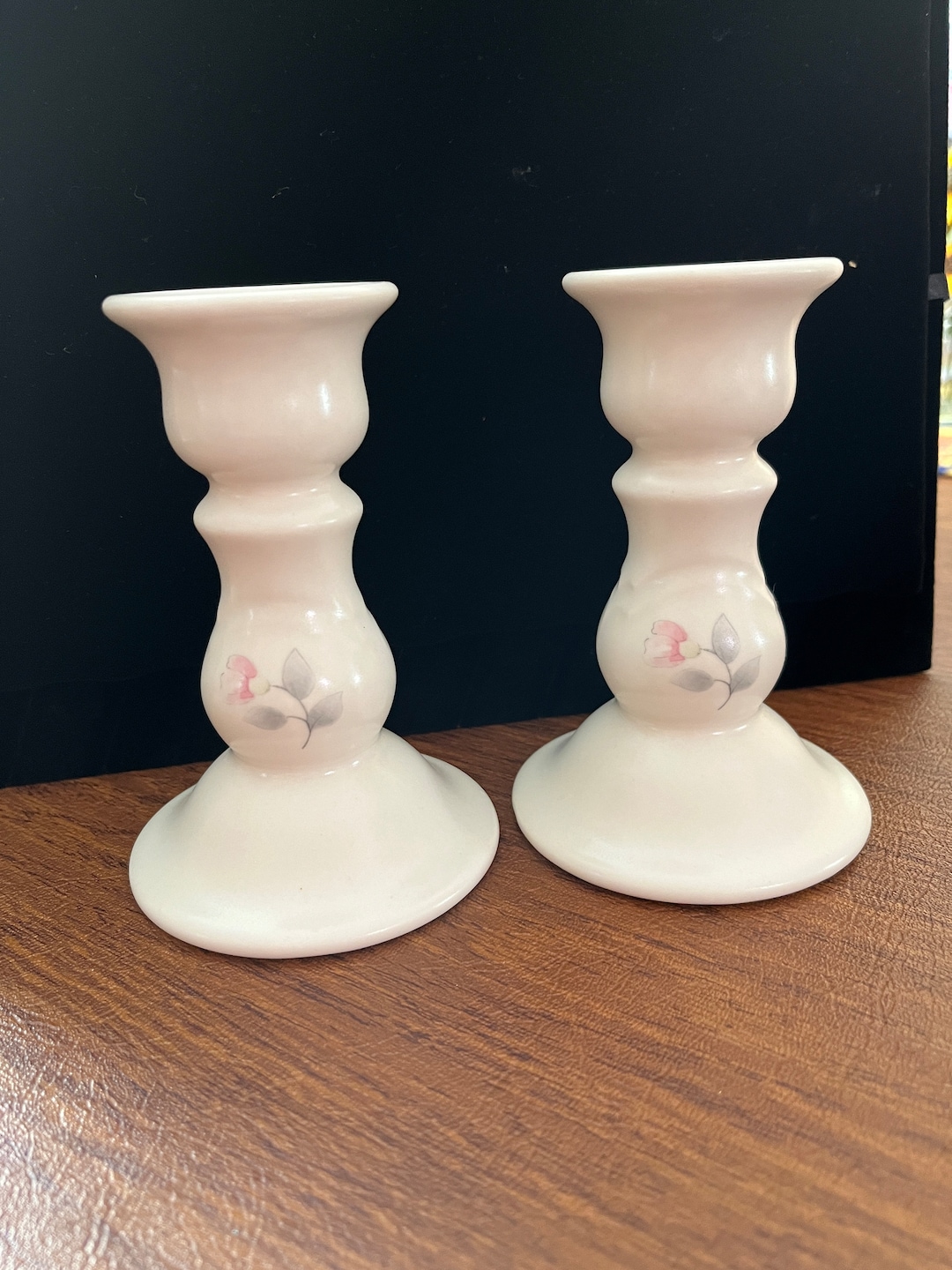 Pfaltzgraff tea Rose Pattern Pair of Candle Holders - Etsy