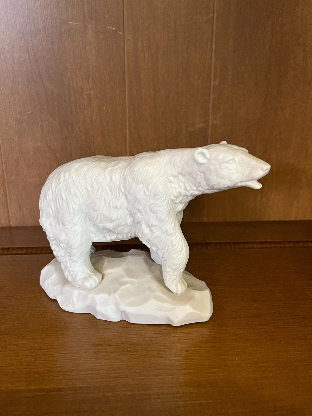 Polar Bear Figurine - White Bisque Porcelain - by Aldon - 1973 - Etsy