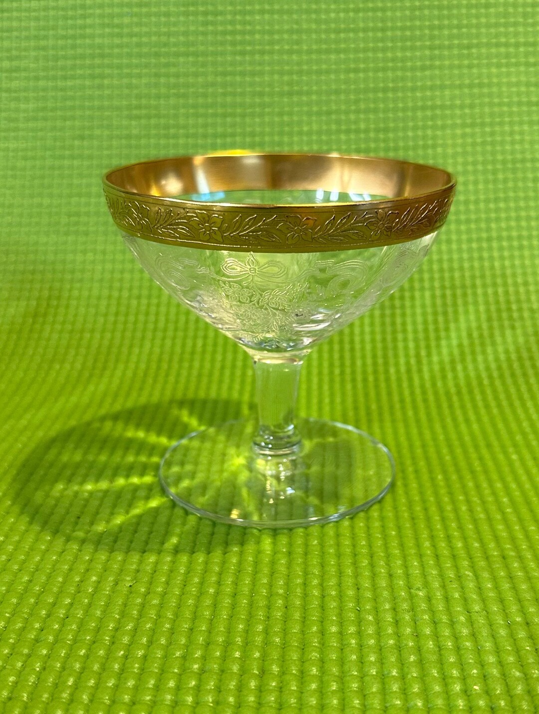 Tiffin-franciscan Crystal melrose Pattern 13633 Gold Rim Encrusted Low ...