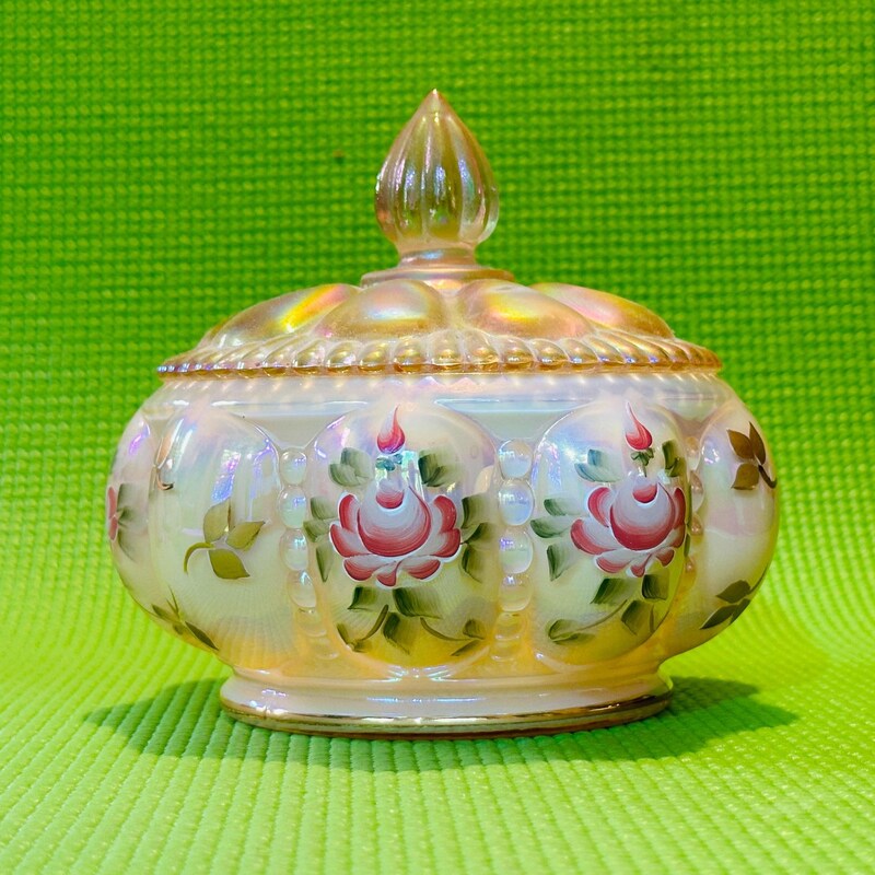 Fenton Glass Box With Lid - Etsy