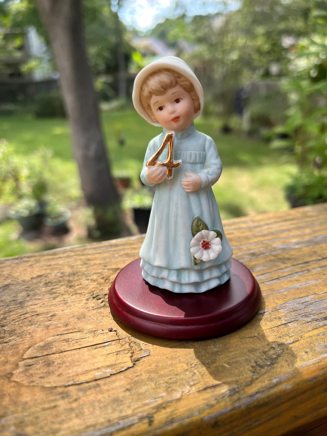 EIC Birthday Girl - Age 4 Porcelain Figurine - 1986 Malaysia - Etsy
