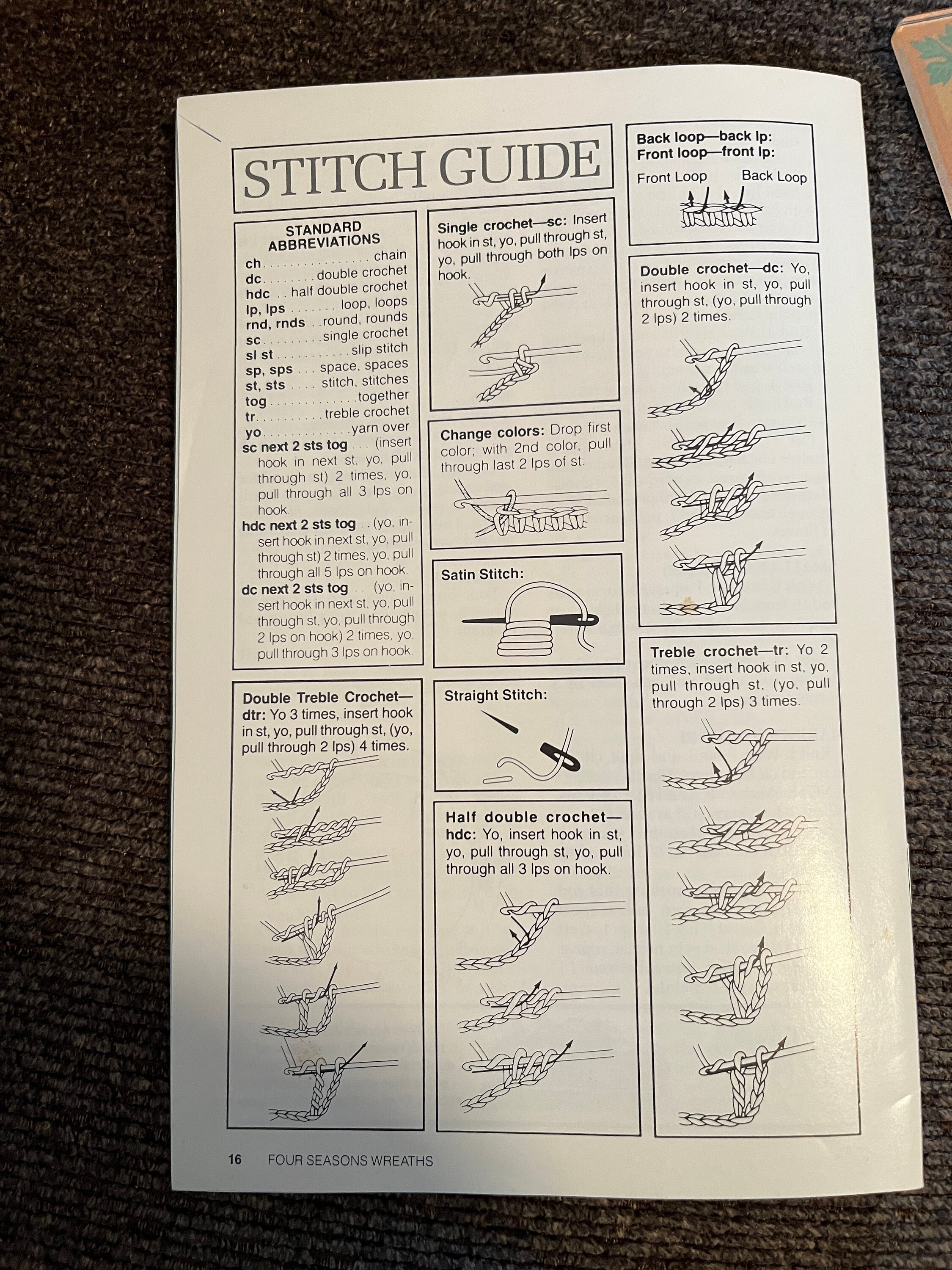 Four Seasons Wreaths Crochet Pamphlet by Barbara Anderson - Etsy