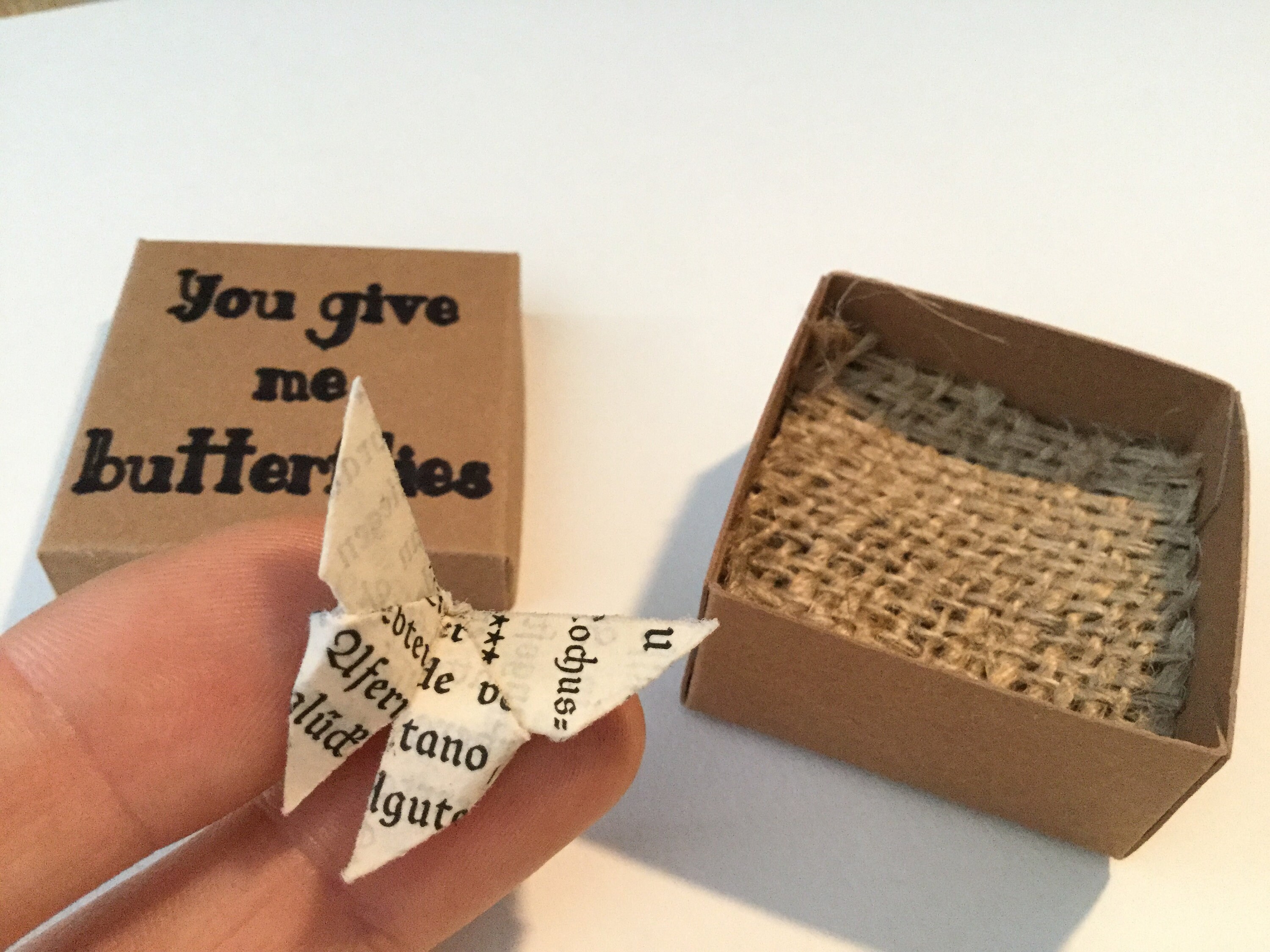 Matchbox Gifts, Origami Animal, Butterfly, Pocket Hug - Etsy