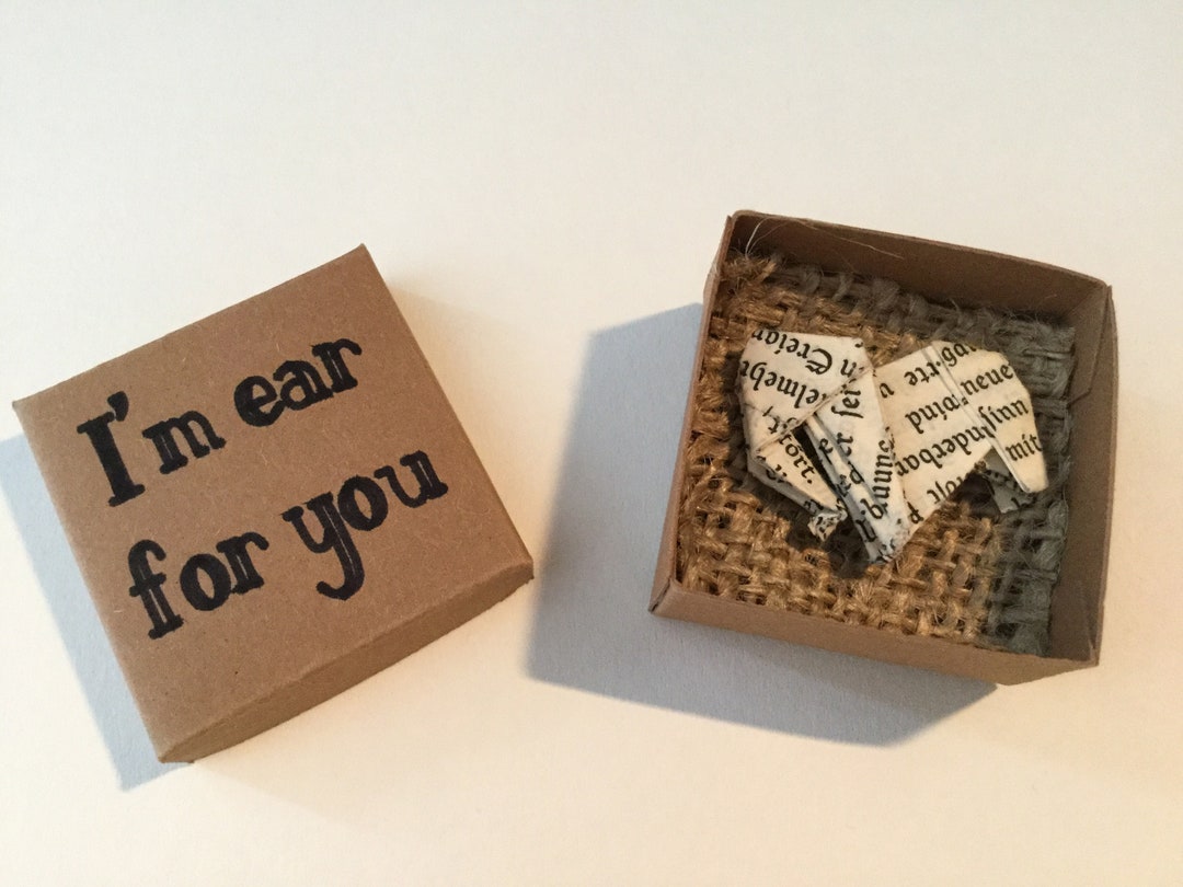 Matchbox Gifts, Origami Animal, Elephant, Pocket Hug - Etsy